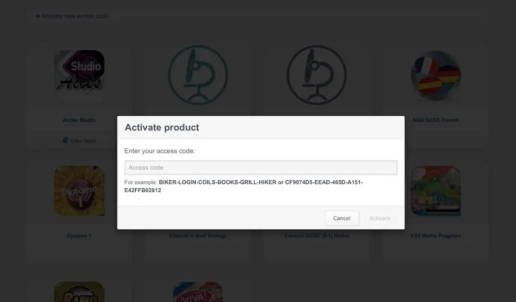 AL Library Code Activation View