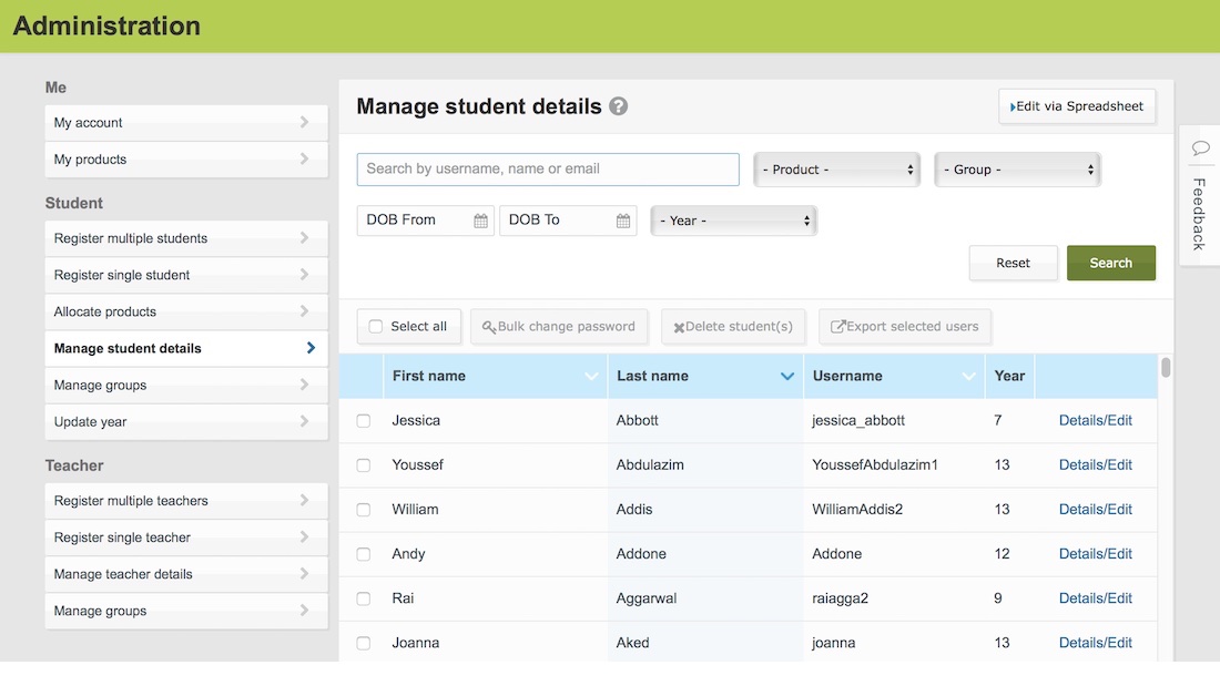 Managing Student Details