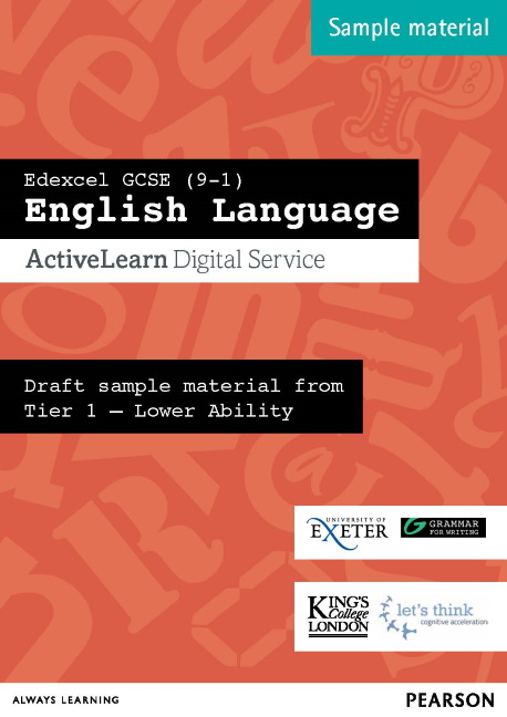 Edexcel GCSE English Language samples