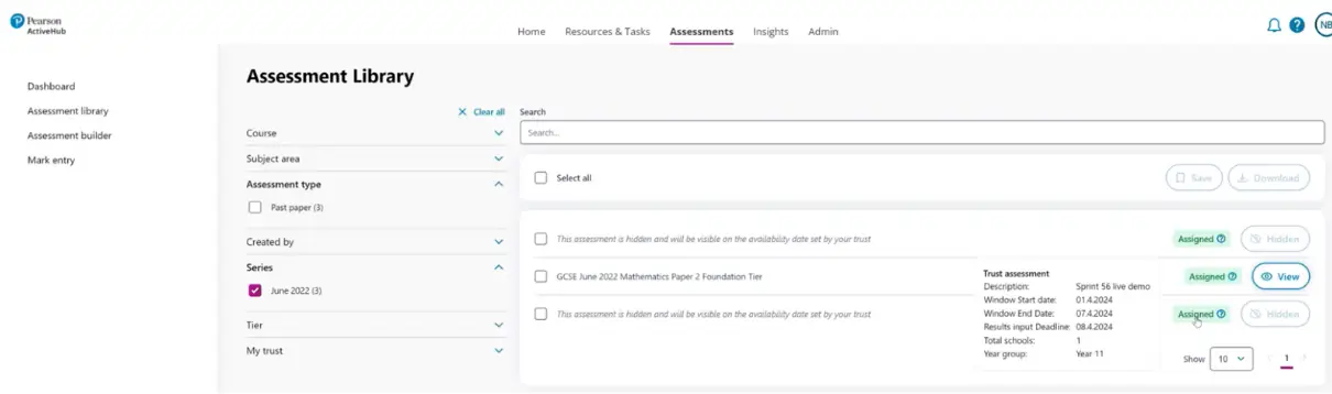Insights Dashboard students needing attention (all subjects)