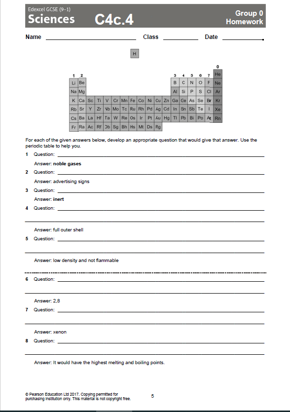 Edexcel GCSE (9-1) Combined Science Support Edition samples